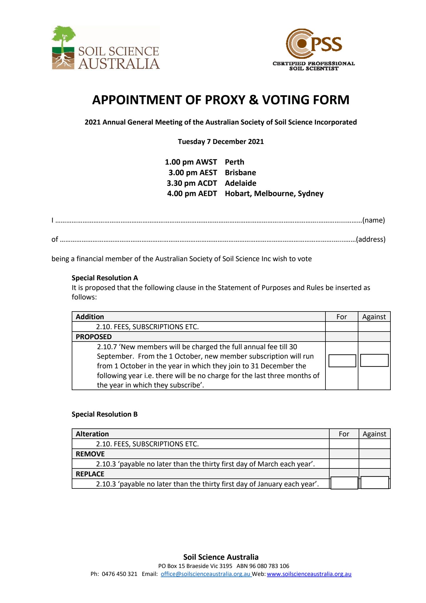 2021 AGM Proxy form editable (Page 1) - Soil Science Australia