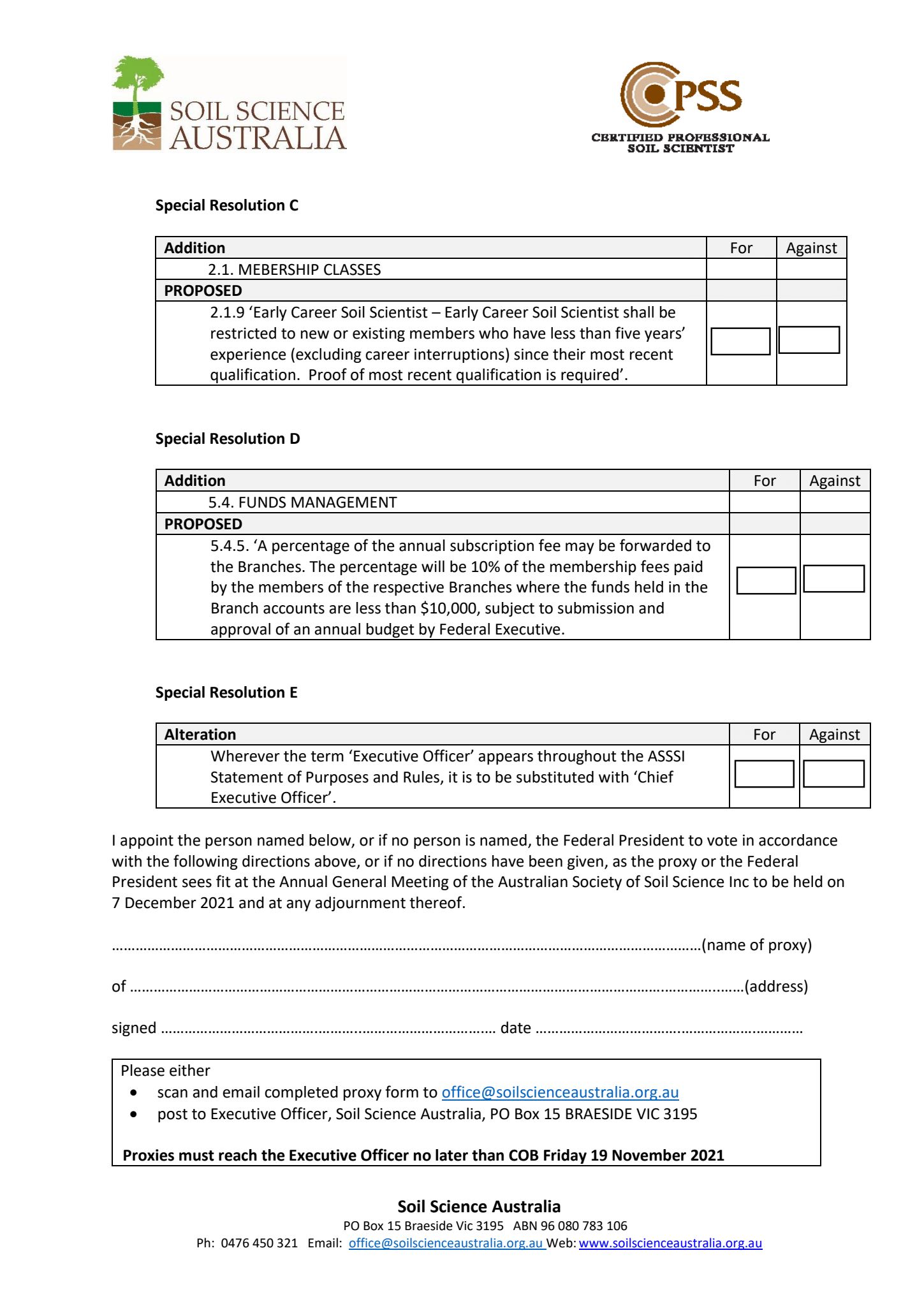 2021 AGM Proxy form editable (Page 2) - Soil Science Australia